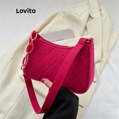 Lovito Bolsa De Ombro Pequena Corrente Para Mulheres Lne Rosa