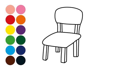 Silla Dibujar Y Colorear Para Ni Os How To Draw And Color Chair For