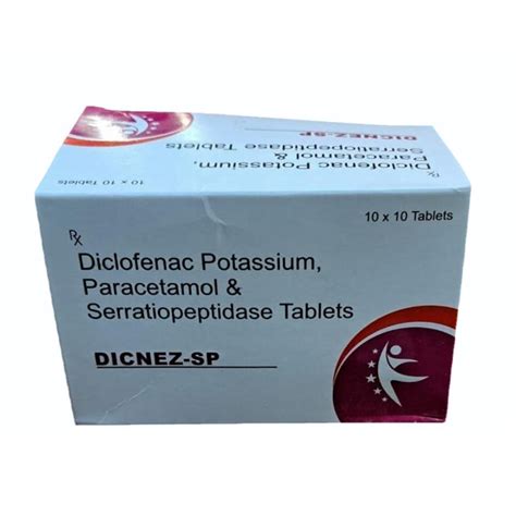 Diclofenac Potassium Paracetamol Serratiopeptidase Tablets At Rs 190