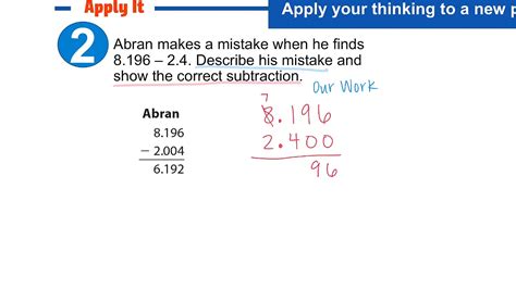 using the standard algorithm to add subtract decimals youtube