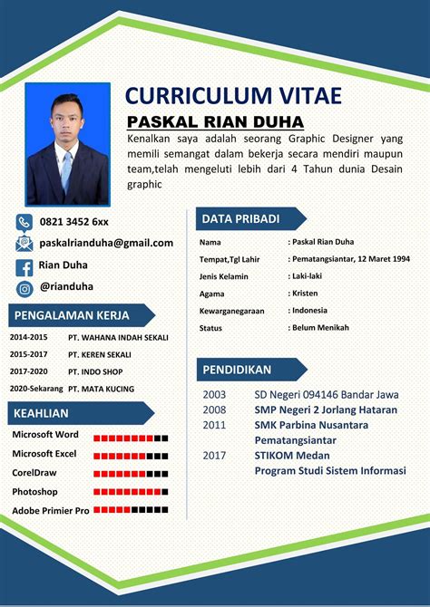 Contoh Cv Lamaran Kerja Singkat IMAGESEE