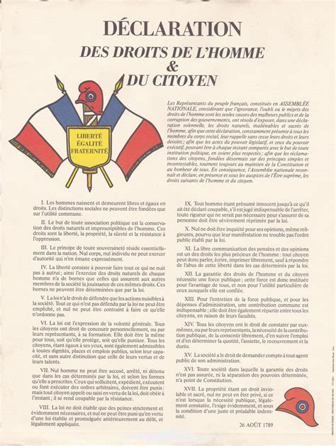 la déclaration des droits de l homme et du citoyen