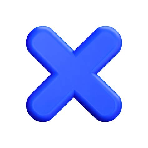 3d Icon Cross Mark 25208515 PNG