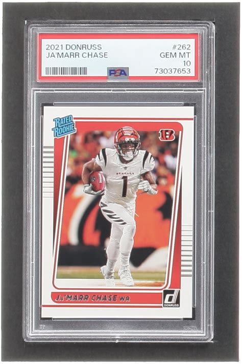 Ja Marr Chase 2021 Donruss 262 RR RC PSA 10 Pristine Auction