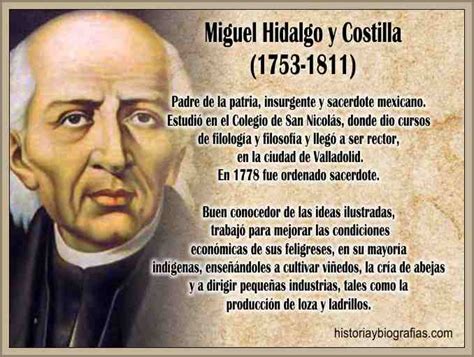 Biografía de Miguel Hidalgo y Costilla corta Educación Activa