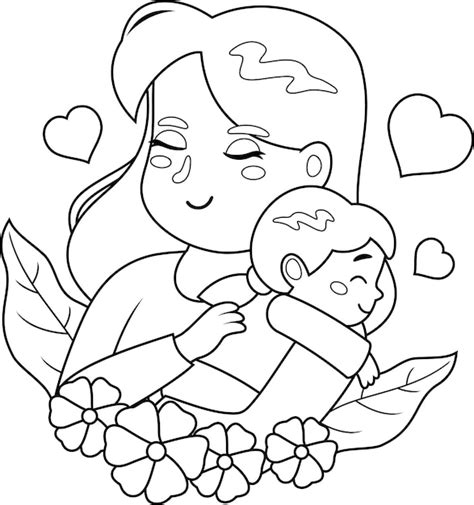 Plantilla de pancarta del día de la madre de dibujos animados madre
