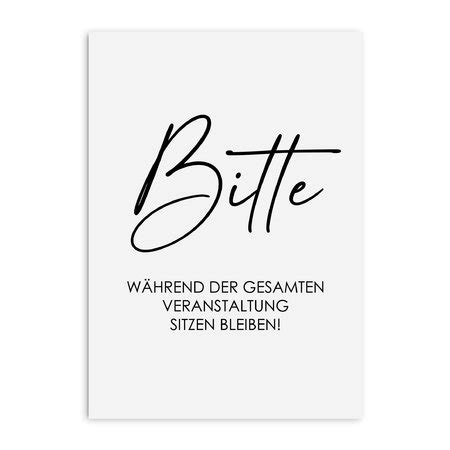 Poster BITTE während der gesamten Veranstaltung sitzen bleiben Poster Bad