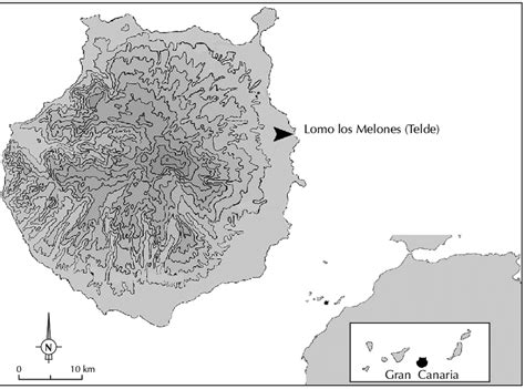 Situaci N Del Yacimiento Lomo De Los Melones En La Isla De Gran Canaria