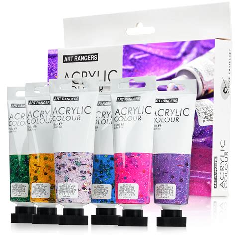 LIGHTWISH Pintura Acr Lica En 6 Colores Tubos De 75 Ml Pigmentos Ricos