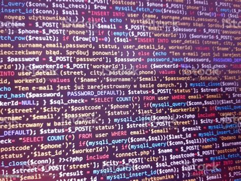 coding programming source code screen abstract technology background cyber attack or security