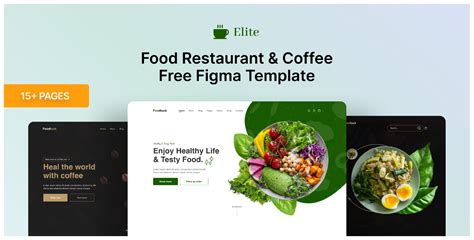 Elite Food Restaurant Coffee Free Figma Template Community Figma