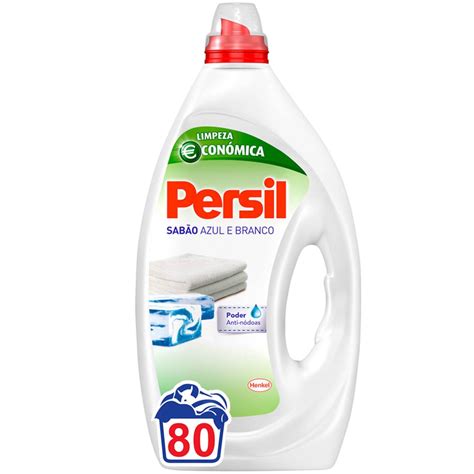Detergente Máquina Roupa Líquido Sabão Azul e Branco Persil 80 Doses