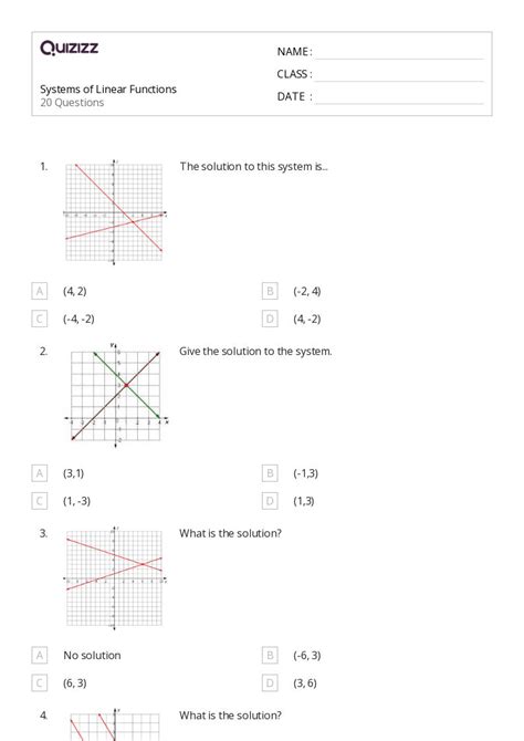 Linear Functions Worksheets On Quizizz Free Printable