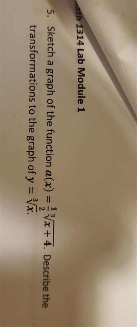 Answered Ath Lab Module Sketch A Graph Bartleby