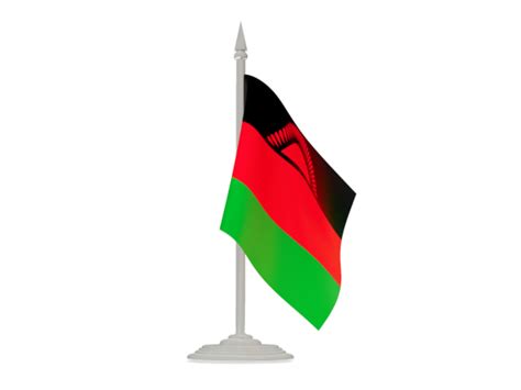Flag With Flagpole Illustration Of Flag Of Malawi