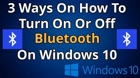 How To Turn On Bluetooth Windows Youtube