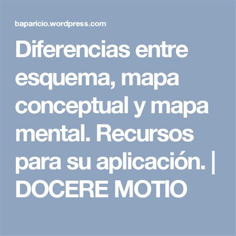 Diferencias Entre Esquema Mapa Conceptual Y Mapa Mental Recursos Para