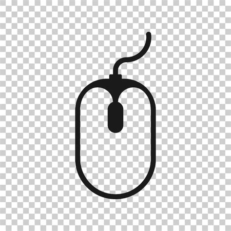 Icône De Souris D ordinateur Dans Un Style Plat Illustration