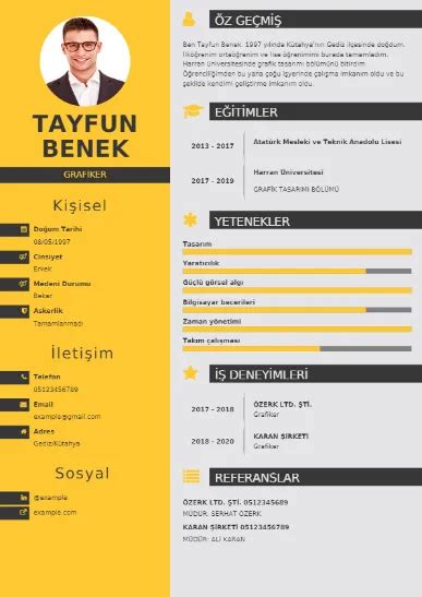 Hazır Cv Örneği ve Boş Cv İndir Cv Lazım