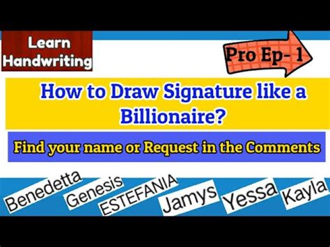 How To Draw Signature Like A Billionaire Autograph Pro Ep 1 YouTube