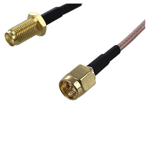 SMA Male To SMA Female Nut Bulkhead Crimp RG316 Coax Cable Jumper