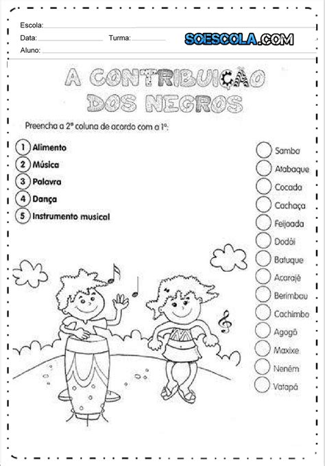 Atividades Dia da Consciência Negra Para Imprimir SÓ ESCOLA