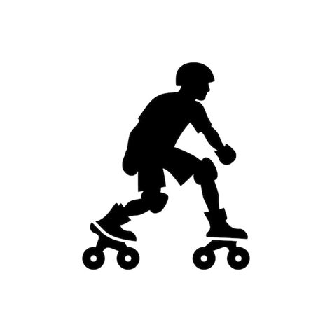 Icono de patinaje sobre ruedas en fondo blanco ilustración vectorial