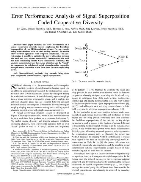 pdf error performance analysis of signal superposition coded cooperative diversity