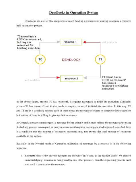 deadlocks in operating system pdf process computing concurrency computer science