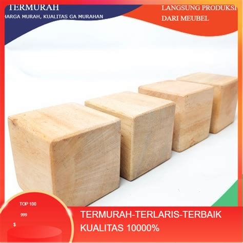 Jual Square Wooden Block 2x2 Wood Cubes Cm Balok Kayu Kecil Bahan Craft