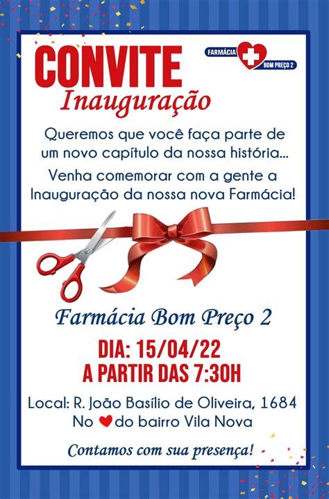 Convite Inauguração de loja Elo7 Produtos Especiais