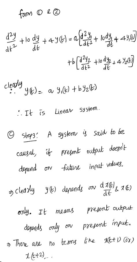 [solved] determine if the following systems are time invariant linear course hero