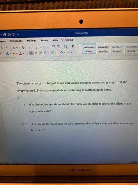 Solved Document3 References Mailings Review Ayout View Tell Chegg
