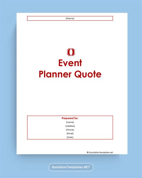 Free Event Quote Templates Quotationtemplates Net