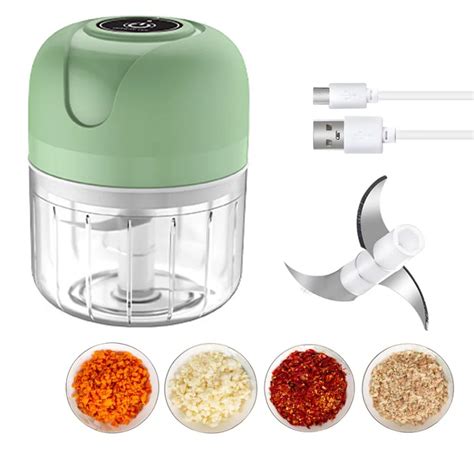 Mini Hachoir Lectrique Portable 250ml Tanche Adapt L Ail L Oignon