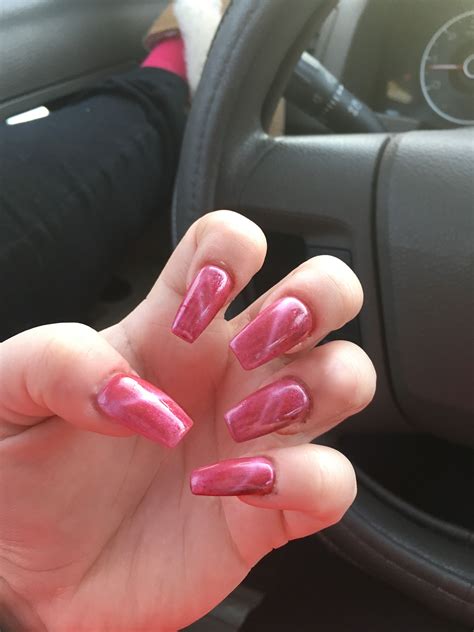 Pink Cat Eye Acrylic Nails Cat Eye Nails Pink Nails Cat Eye Nails
