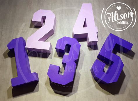 Plantillas De N Meros D D Numbers Template Archivo De Etsy
