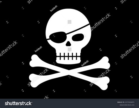 Pirate Eye Patch Skull Crossbones Vector Stock Vector Royalty Free