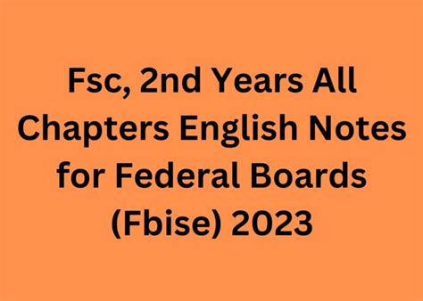 Class 12 English Notes Fbise Perfect Notes 24U