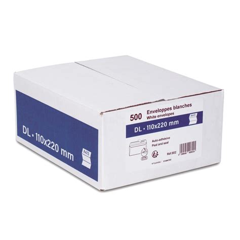 GPV 500 Enveloppes DL 110 x 220 mm 80 gr sans fenêtre blanc