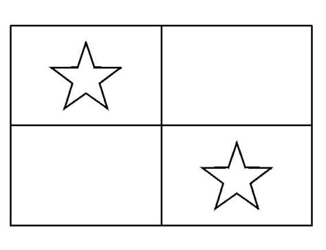 Dibujos de Imagen de la Bandera de Panamá para Colorear para Colorear