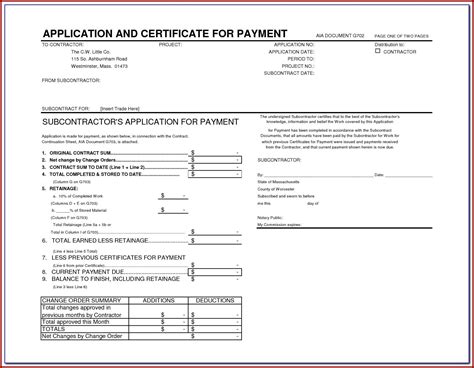 Free G702 G703 Fillable Form Printable Forms Free Online