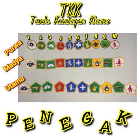 Jual Badge Bet TKK Tanda Kecakapan Khusus Pramuka Penegak PUrwa Madya