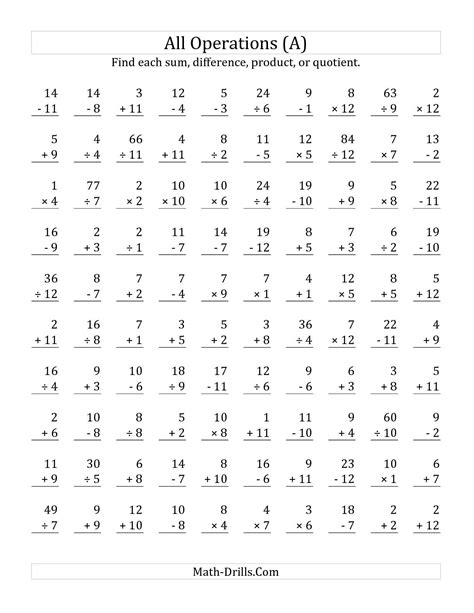 Mixed Multiplication Times Table Worksheets Four Free Worksheets