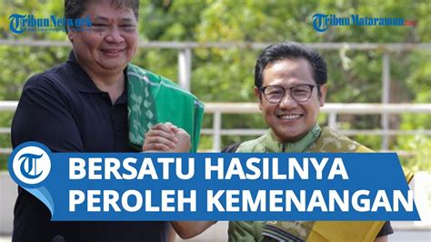 Airlangga Hartarto Beri Souvenir Sarung Kuning Dan Hijau Cak Imin