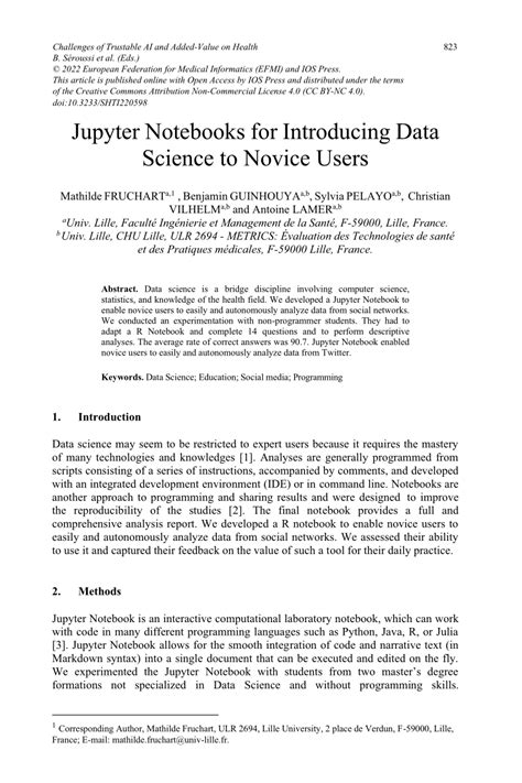 pdf jupyter notebooks for introducing data science to novice users