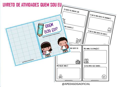 Livreto De Atividades Para Colorir Quem Sou Eu Educa Market