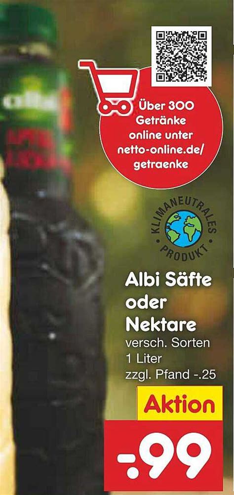 Albi Säfte Oder Nektare Angebot bei Netto Marken Discount 1Prospekte de