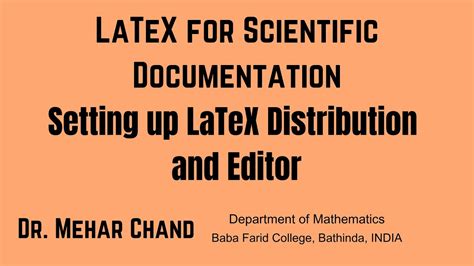 lecture 4 setting up latex for documentation setting up latex for documentation youtube