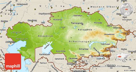 Kazakhstan Topographic Map